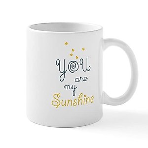 CafePress You Are My Sunshine Mugs Ceramic Coffee Mug, Tea Cup 11 oz
