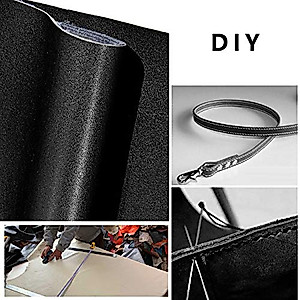 Yotache PU Fabric Leather 1 Yard 54" x 36", 1.25mm Thick Faux Synthetic Leather Material Sheets for Upholstery Crafts, DIY Sewings, Sofa, Handbag, Hair Bows Decorations, Black