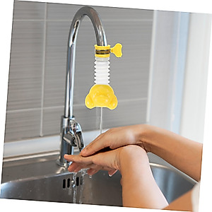 Gogogmee 2pcs Rotatable Faucet Extenders Sink Nozzle for Basin Gel Nail Polish Over Toilet Storage Sink Faucet Extension Anti-splash Faucet Extenders Child Pvc Faucet Head Cartoon