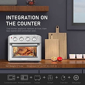 7-in-1 19QT Countertop Convection Toaster Air Fryer Oven Combo Stainless Steel…