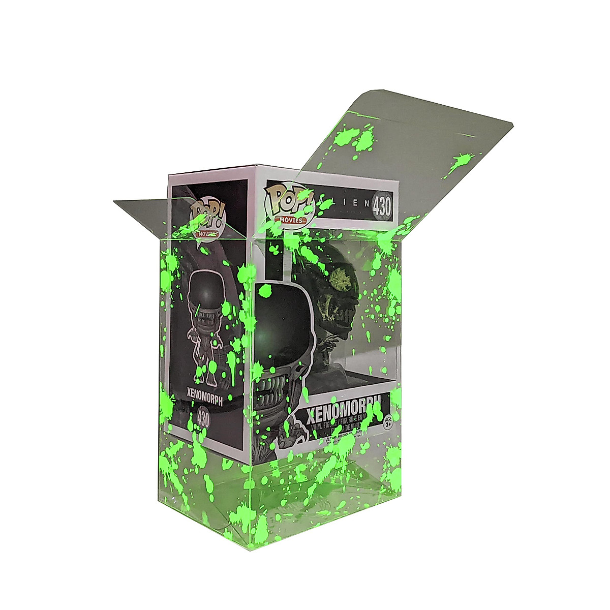 ATV Store Premium Quality Pop Protectors 4" Glow in The Dark +Blood Splat Green X10 in A Pack