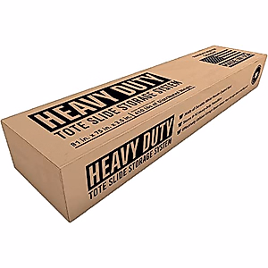 E-Z Garage Storage Alloy Steel Tote Slide PRO Overhead Garage Storage Rack - Organize Up to 15 Storage Tote Container Bins on The Ceiling, 88" x 80" x 3.5", White