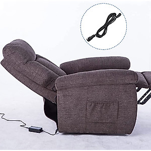 J-ZMQER New 6FT 2-Prong Extension Power Cord Cable Lead Compatible with Okin BetaDrive 3R2762 1.25.000.073.30 Beta Drive Linear Actuator Motor Power Recliners