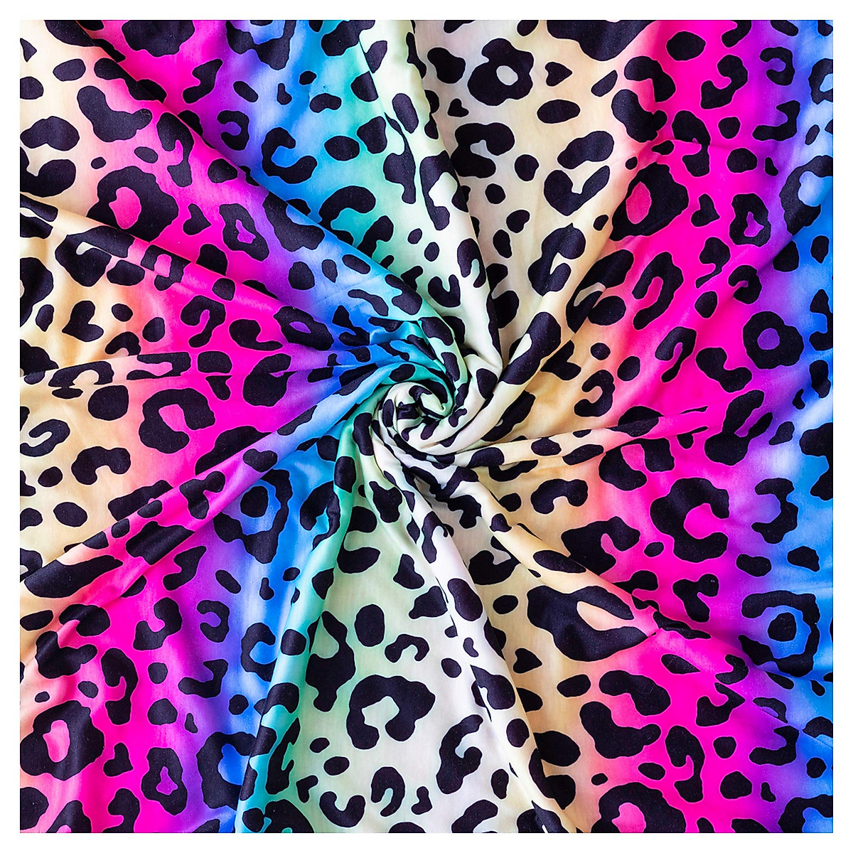 CandyJane Baby Blanket for Girls, Infant, Toddler, Rainbow Leopard Print, Super Soft Minky Fabric, 30 X 40 Inch (CJLBB1984)