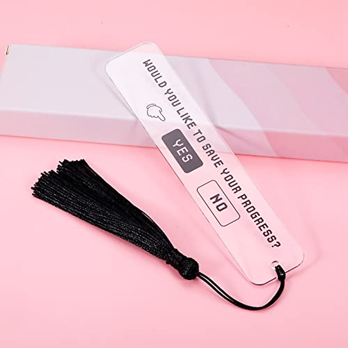 Anime Bookmark Acrylic Funny Bookmark for Final Fantasy Fans Teen Boys Girls Son Daughter Reading Gift for Booklover Christmas Birthday Gifts Would You Like to Save Your Progress Book Mark