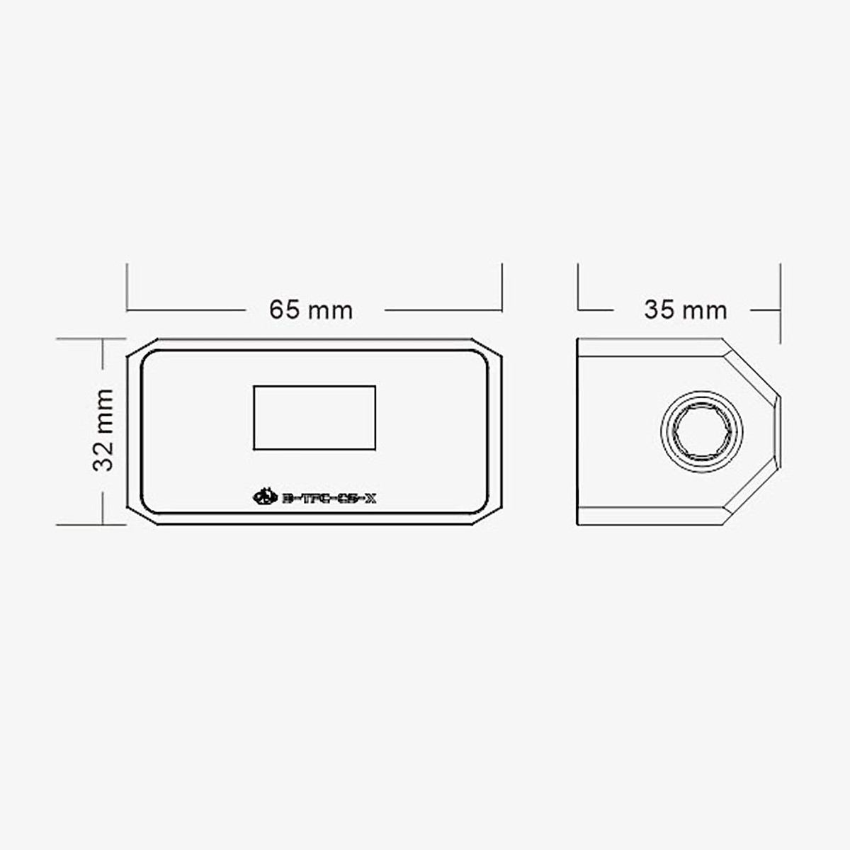 Bykski Water Cooling Digital Flow Meter Temperature Display