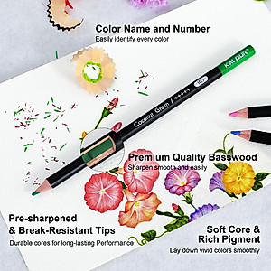 KALOUR 72 Count Colored Pencils for Adult Coloring Books, Soft Core,Ideal for Drawing Blending Shading,Color Pencils Set Gift for Beginners Artists
