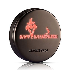 LION CITY Halloween Pumpkin Fidget Spinner, Glow in The Dark Hand Spinner with Red Luminosity, Fully Metallic Desk Toy with Replaceable Bearing, Comes with Mini Flashlight, Matte Finish, Dark Brown