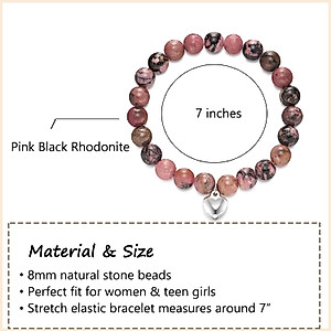 JOGDIAM Gifts for Coworkers Christmas Gifts for Women Natural Stone Beaded Bracelets Going Away Thank You Appreciation Gifts for Coworkers