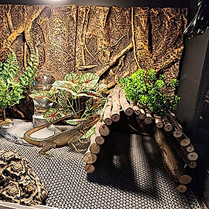 Tfwadmx Wooden Hamster Bridge, Extra Large - Small Animal Bendy Bridge Tunnel Hut Hideout Ladder Hideaway Climbing Chew Toy for Gerbil Guinea Pig Chinchilla Rabbit Ferret Hedgehog Rat Gerbil