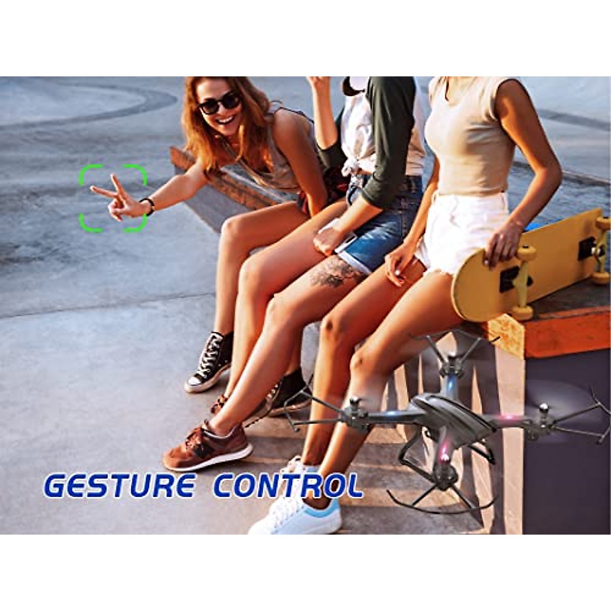 UranHub Drone with Camera for Beginners, 2K HD Camera FPV Drone for Adults with Altitude Hold, Headless Mode, Gesture Control, Voice Control and Trajectory Flight