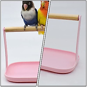 POPETPOP Rabbit Toys Rabbit Toys Teething Toys Bird Stand Desk Perch : 2Pcs Parrot Stand Bird Playground Wood Bird Plaything Bird Balance Train Tool Rabbit Toys Teething Toys Bunny Toys
