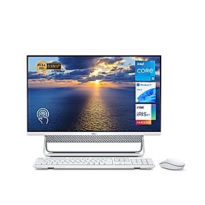 Newest Dell Inspiron 24 5000 All-in-One Desktop, 23.8” FHD Touchscreen, Intel i5-1135G7, 16GB DDR4 RAM, 512GB SSD, Webcam, Wi-Fi 6, HDMI, Wireless Keyboard&Mouse, Win11 Home, Silver
