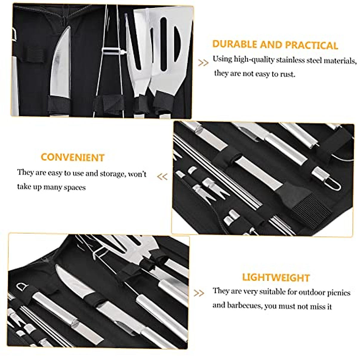 SECFOU 1 Set Barbecue Tool Portable Grilling Spatula BBQ Vegetable Clip Barbecue Grill Utensils Cooking Fork Grill Tongs Outdoor Grill BBQ Supplies Cooking Utensils Stainless Steel Mini