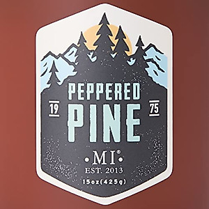 Manly Indulgence Peppered Pine Scented Jar Candle, All American Collection, 2 Wick, Red, 15 oz - Up to 60 Hours Burn