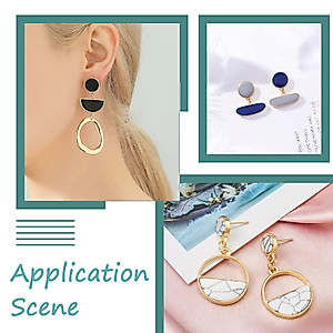 Pandahall 100Pcs Stainless Steel Stud Earring Cabochon Setting 12mm Golden Flat Round Post Cup Bezel Tray with Loop for Jewelry Making Findings