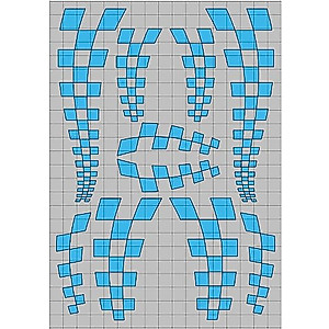 CKR9300P Checker Stripes Vinyl Paint Mask/Stencil Kit for R/C, RC, Radio Controlled Vehicle Body