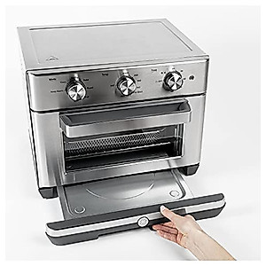 GE Mechanical Air Fryer Toaster Oven + Accessory Set | Convection Toaster with 7 Cook Modes | Large Capacity Oven - Fits 12" Pizza | Countertop Kitchen Essentials | Stainless Steel