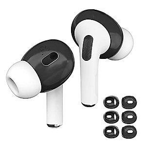 [Fit in Case] Ear Tips for AirPods Pro 2 DamonLight 3 Pairs Anti Scratches Add Grip Sport Covers [US Patent Registered] Compatible with AirPods Pro 2nd Generation (Black)