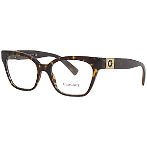 Versace VE3294-108 Eyeglass Frame Havana w/Demo Lens 53mm
