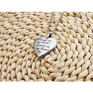 GOKING Always on My Mind Forever in My Heart Photo Locket That Holds Pictures Necklace Pendant for Women