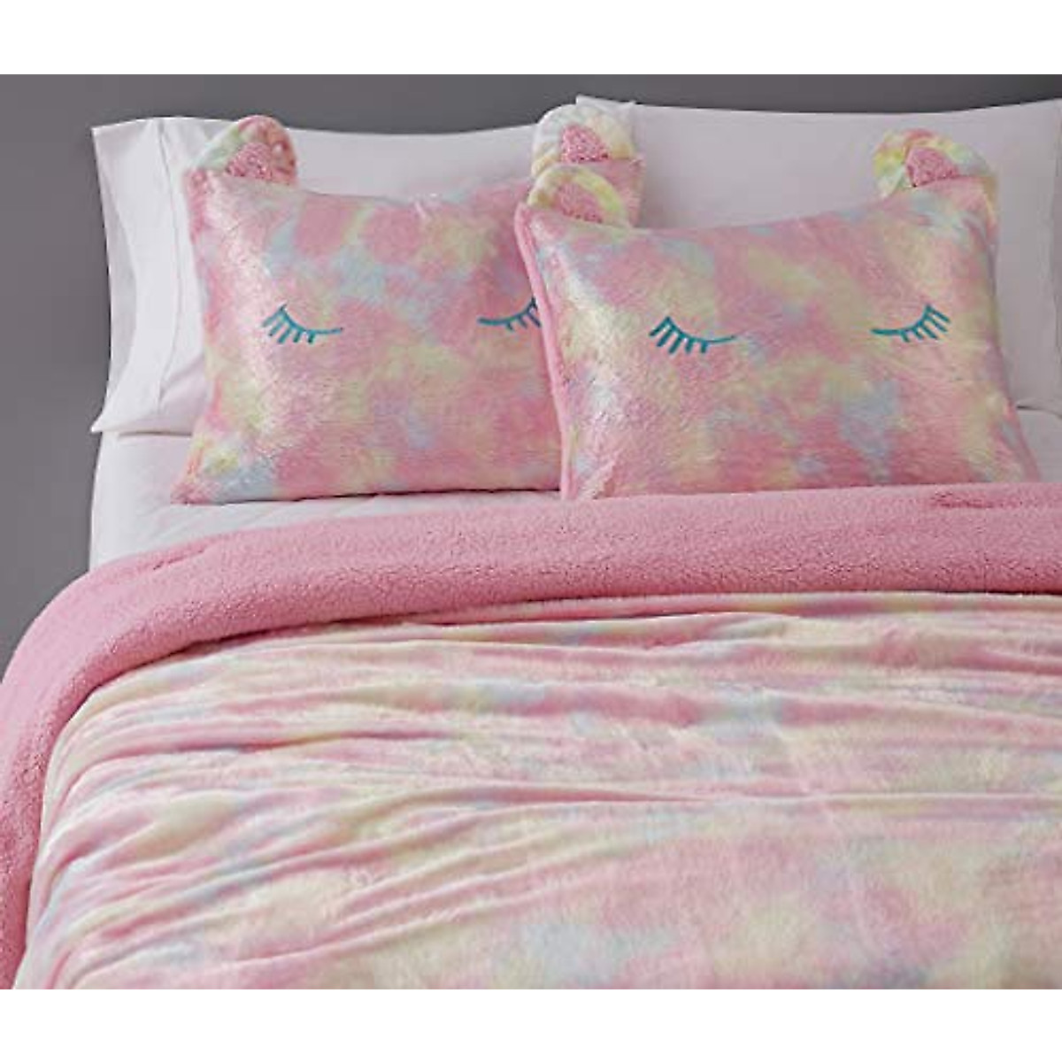 My World Rainbow Sweetie 2-Piece Comforter Set, Multi, Twin XL, Pink Tie Die