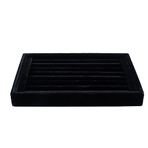 Lders For Jewelry,Jewellery Black Felt Foam,Ring Holders Strips,Black Velvet Jewelry Tray,Boite A Bague Ring Jewellery Display Storage Box Tray Case Organiser For Tie Clip Earrings