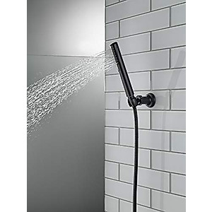 Delta Faucet Trinsic Single-Spray Touch-Clean Wall-Mount Hand Held Shower with Hose, Matte Black 55085-BL ‎6.91 x 2.22 x 17.13 inches