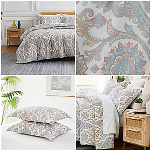 Southshore Fine Living, Inc. Oversized King/California King Duvet Cover Set Soft Premium Bedding with Zipper Closure Includes 1 Duvet Cover and 2 Pillow Shams, Machine Washable, Aqua