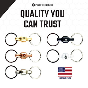 PROMETHEUS LIGHTS: Kappa Quick Release Keychain, Detachable Keychain That Holds up to 10 lbs, Easy, Secure and Stylish Pull Apart Keychain (Titanium)