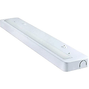 Enbrighten Premium 24in. LED Under Cabinet Light Fixture, Direct-Wire, 900 Lumens, 97 CRI, Color-Select, On/Off Switch, In-Wall Dimmer Compatible, 50,000 hr. LED Life, Steel Housing, White, 34290
