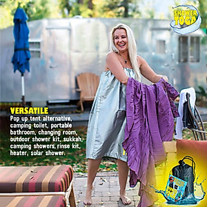 Shower Toga – Wearable Shower Garment, Privacy RV & Camping Shower, Surf Poncho, Shower Tent, or Portable Changing Room, Camping, Pool, & Outdoor Shower, Standard Size