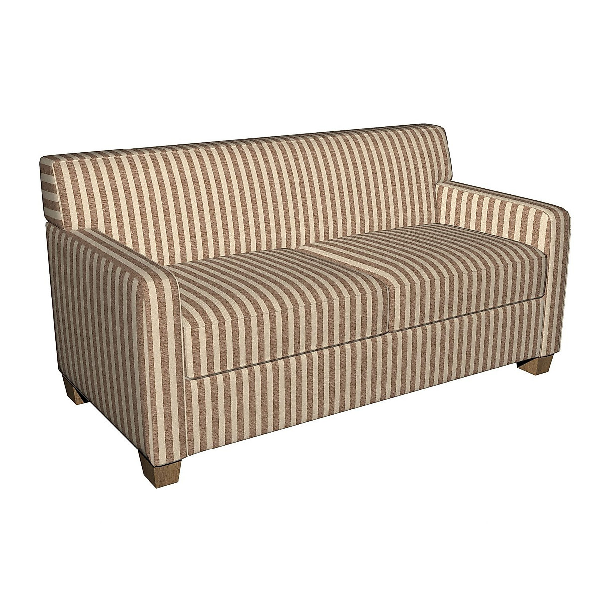 B0850G Light Brown Woven Striped Chenille Upholstery Fabric by The Yard