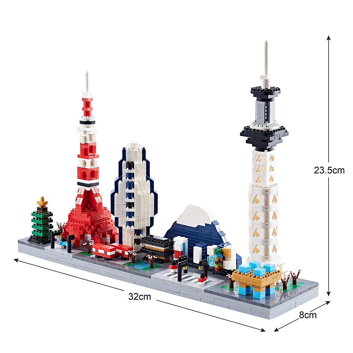 DOLBLOCK Japan Tokyo Skylines Architecture Micro Building Sets Famous Landmark Collection Mini Blocks Modle Kit for Adults 1880 Pieces