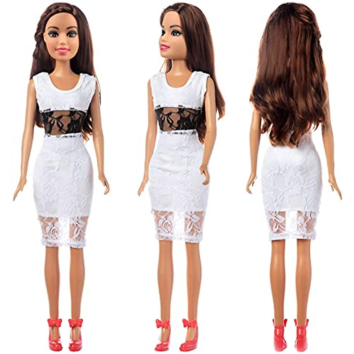 ZITA ELEMENT 3 Sets Fashion 28 Inch Girl Doll Clothes Dress Outfits - Quality Handmade Casual Wear Clothes Set Party Dress Clothing