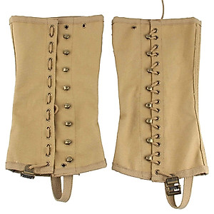 SMONT WW2 US. M1936 Gaiters Leggings Repro WWII Soldier Canvas Puttee for Hiking Climbing Khaki