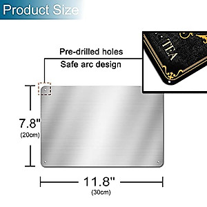 Coffee Bar Sign Hot Chocolate and Tea Vintage Metal Plaque Signs for Kitchen Cafe Pub Home Coffee Station Decor 8 x 12 inch