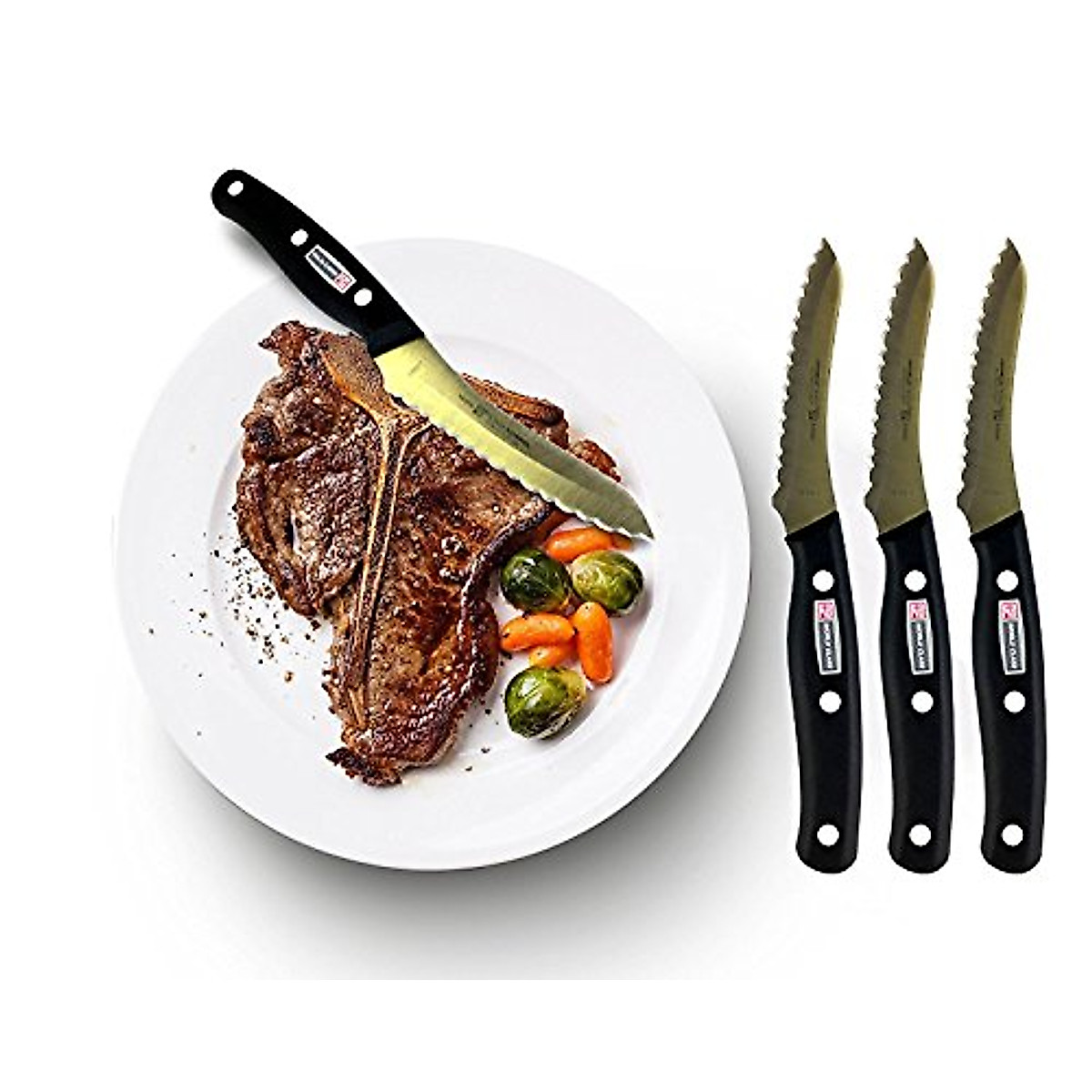 Miracle Blade IV World Class Professional Series Steak Knives Serrated (8 Steak Knives)