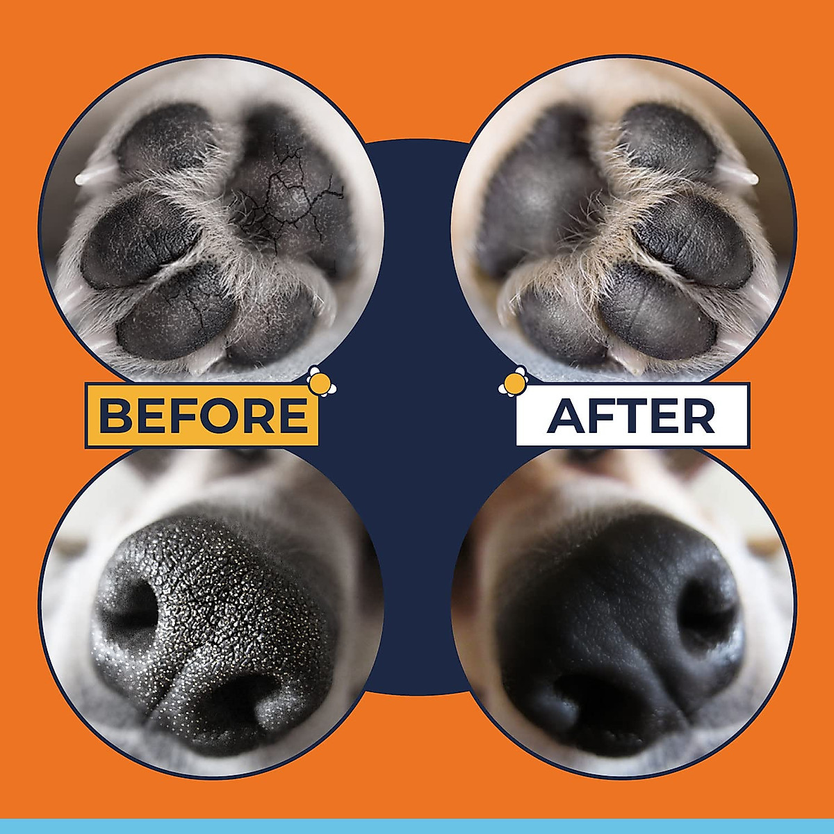 Dog Paw Balm and Dog Nose Balm 2Oz (2 in 1)- Dog Balm for Paws and Nose Treatment for Dry and Cracked Paws and Snouts- Also Paw Balm Dogs Lick Safe for Hot Pavement Protection- Snout Soother for Dogs