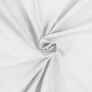 SUPERIOR Cotton Percale Deep Pocket, Twin, White, 4-Pieces Sheet Set