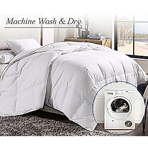 California Design Den King Size Comforter Duvet Insert - Luxury All-Season Down Alternative, Quilted Extra Fluffy, Soft, and Cooling, Machine Washable with Corner Tabs - White