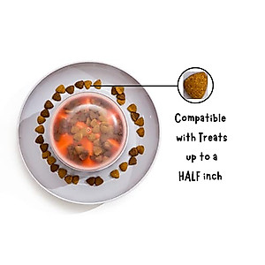 The UFO Interactive Push Button Food Treat Dispenser Bowl for Dogs & Cats for Fun Slow Feeding
