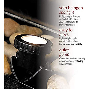 Alpine Corporation MLT102 Mirror Waterfall Fountain with Stones and Light, 72 Inch Tall, Silver