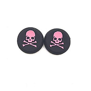 2PCS Silicone Cat Skull Thumb Grip Cap Gamepad Joystick Cover Case for Sony Playstation Dualshock 3/4 PS3 PS4 Slim Pro Xbox One 360 Controller (Skull - 10PCS)