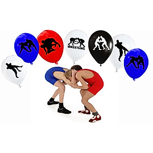 Atsmoicy 50 Pieces Wrestling Balloon Wrestling Match Themed Baby Shower Birthday Party Supplies Decorations Favors Balloon