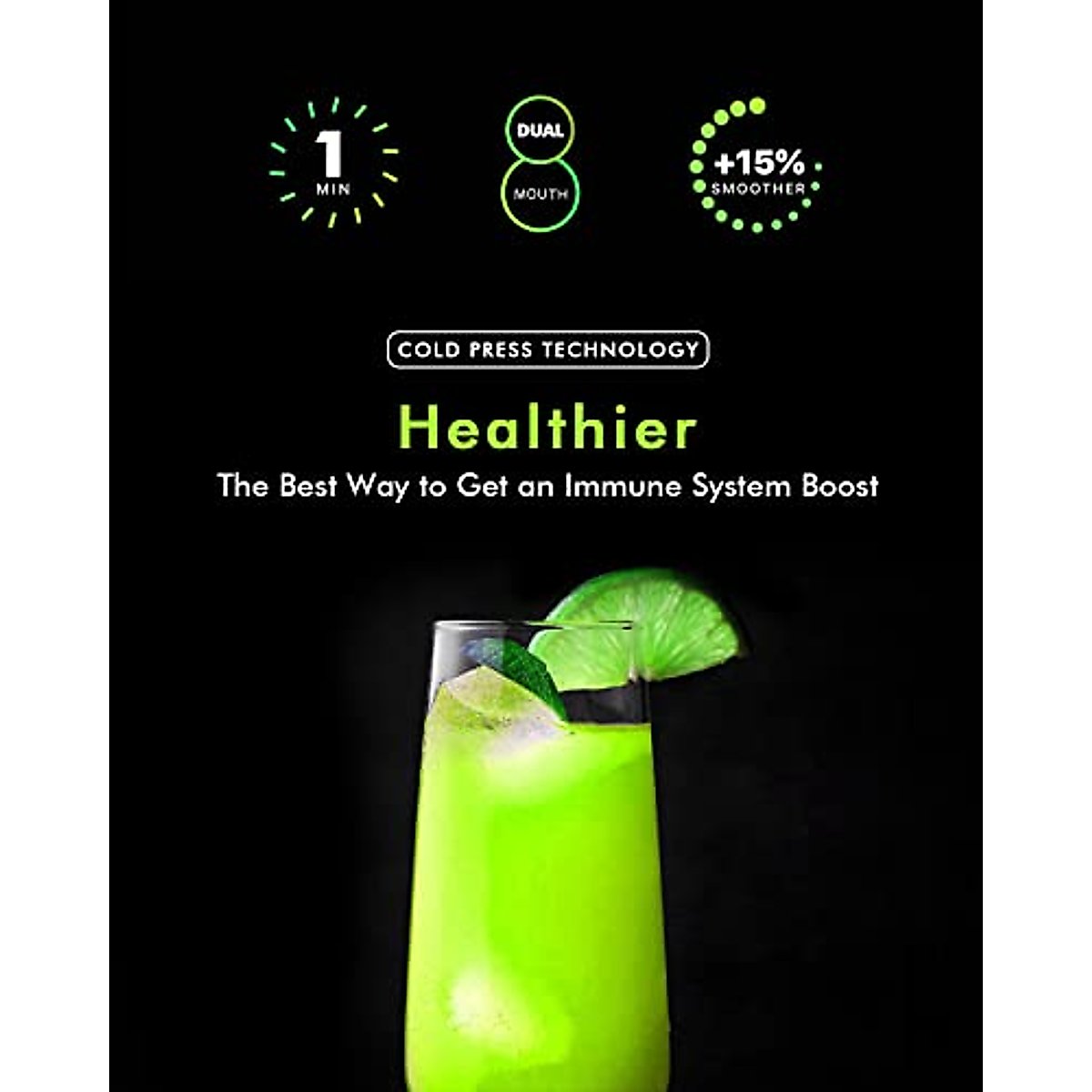 Slow Juicer Machines, SiFENE Cold Press Juicer, Dual Feed Chute Masticating Juicer, Juice Maker Extractor, Easy to Clean, Quiet Motor & Reverse Function, Brush& Recipes Included