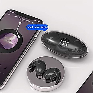Invisible Sleep Wireless Earphone Ipx5 Waterproof, Sleep Wireless Bluetooth Earphone, 5.3 Headphones Touch Control with Wireless Charging Case (Black)