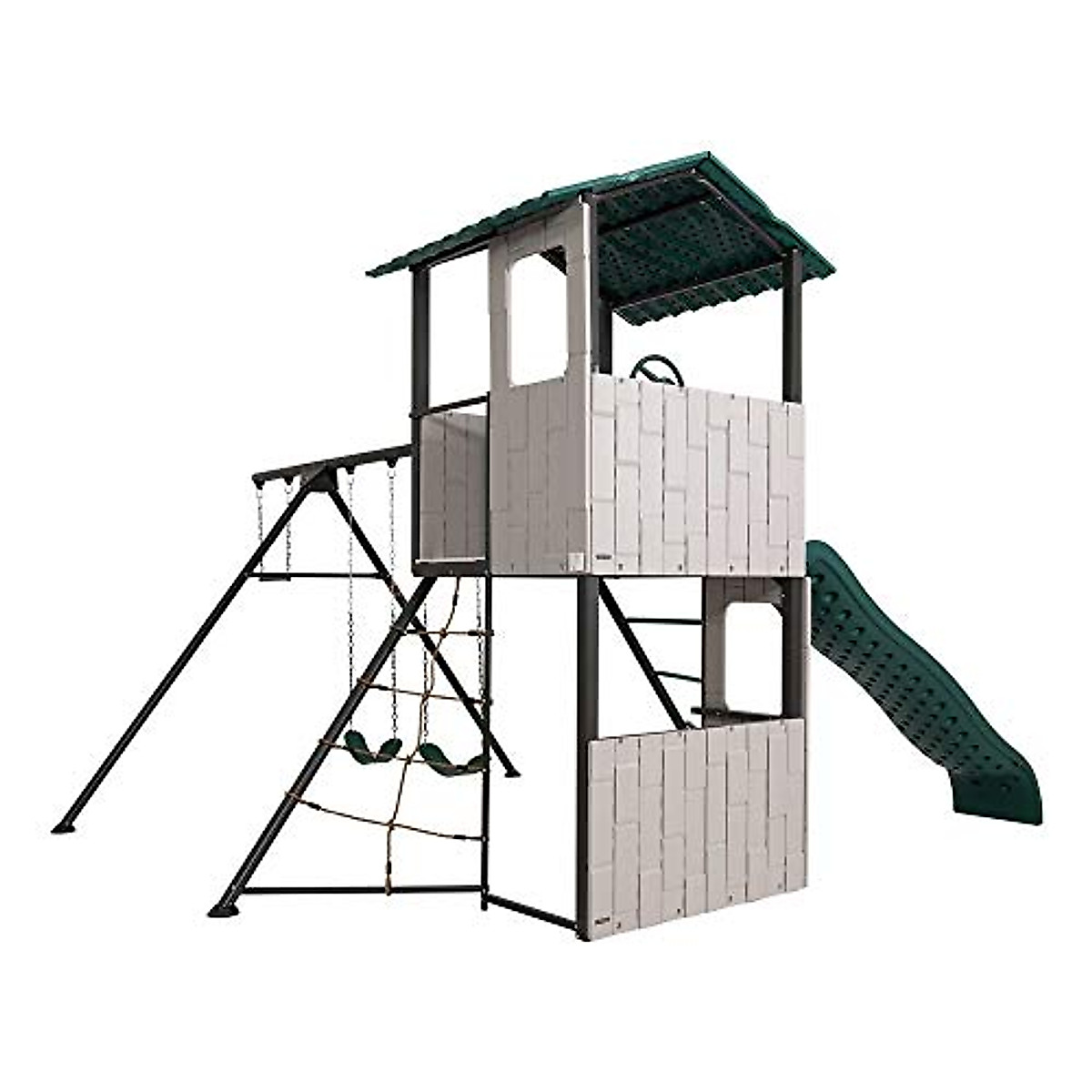 Lifetime 90913 Adventure Clubhouse Swing Set, Brown/Green
