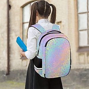 CFERSAN Rainbow Multifunctional Backpack Durability Laptops Water Resistant College School Travel Backpack Gifts for Men Women Girls