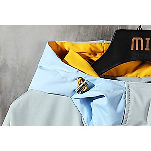 GURUNVANI Casual Hoodie Long Sleeve Hooded Jacket Color Block Pullover (White, Small)